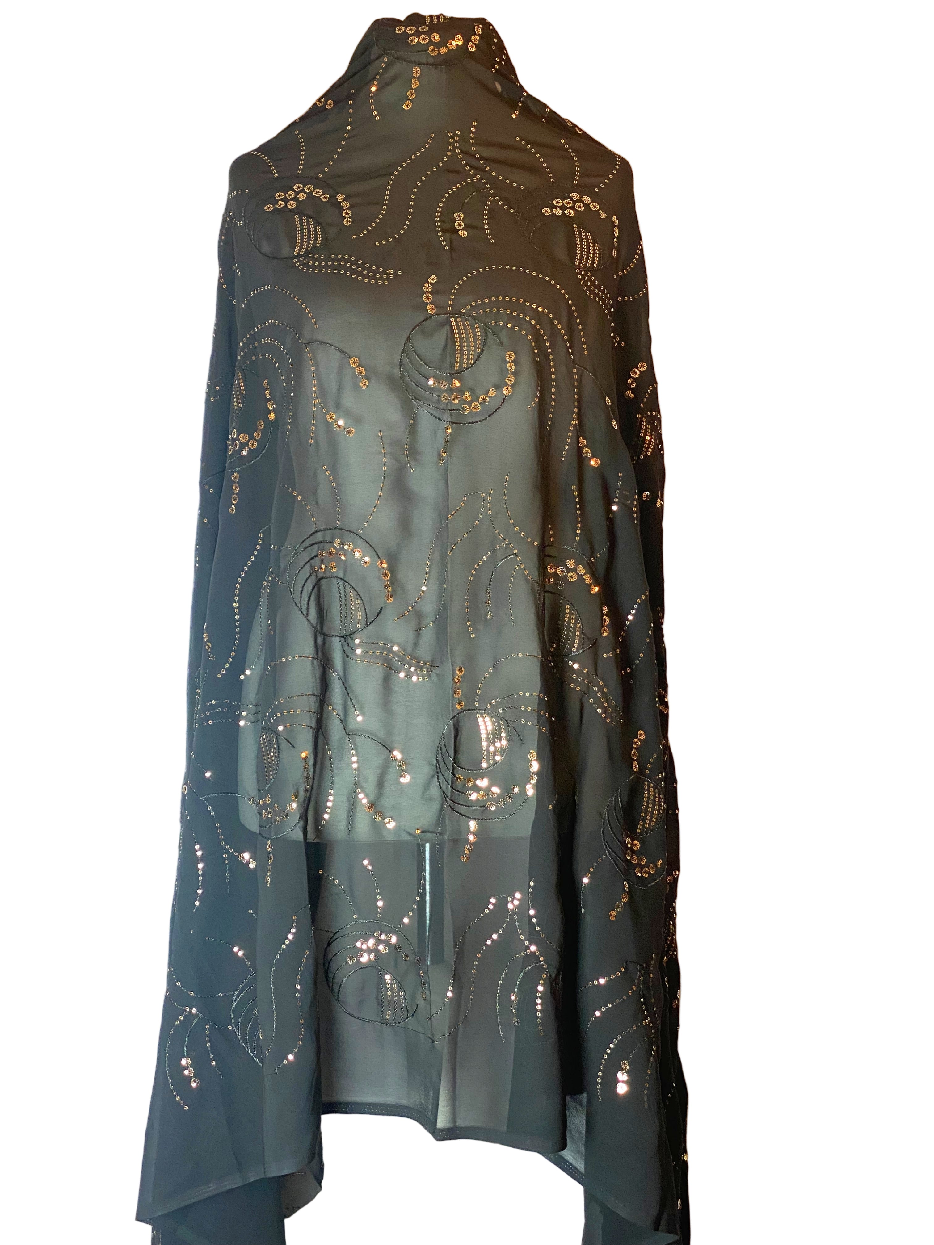 Somali Garbasaar Black Gold - Traditional Scarf | UK – Dirac fashion